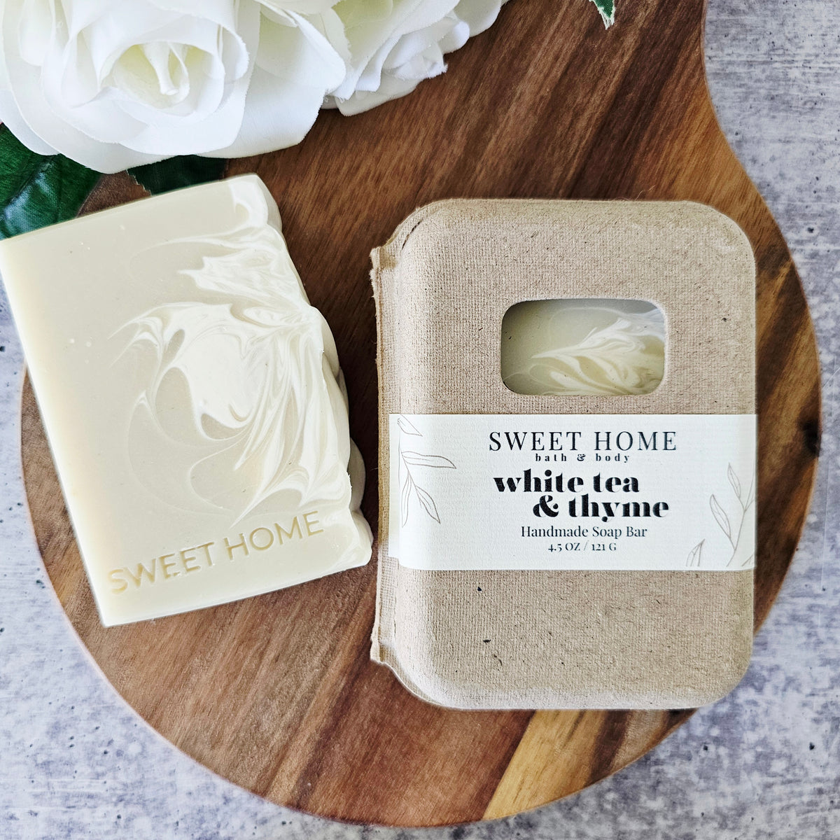 White Tea & Thyme Soap Bar – Sweet Home Bath and Body